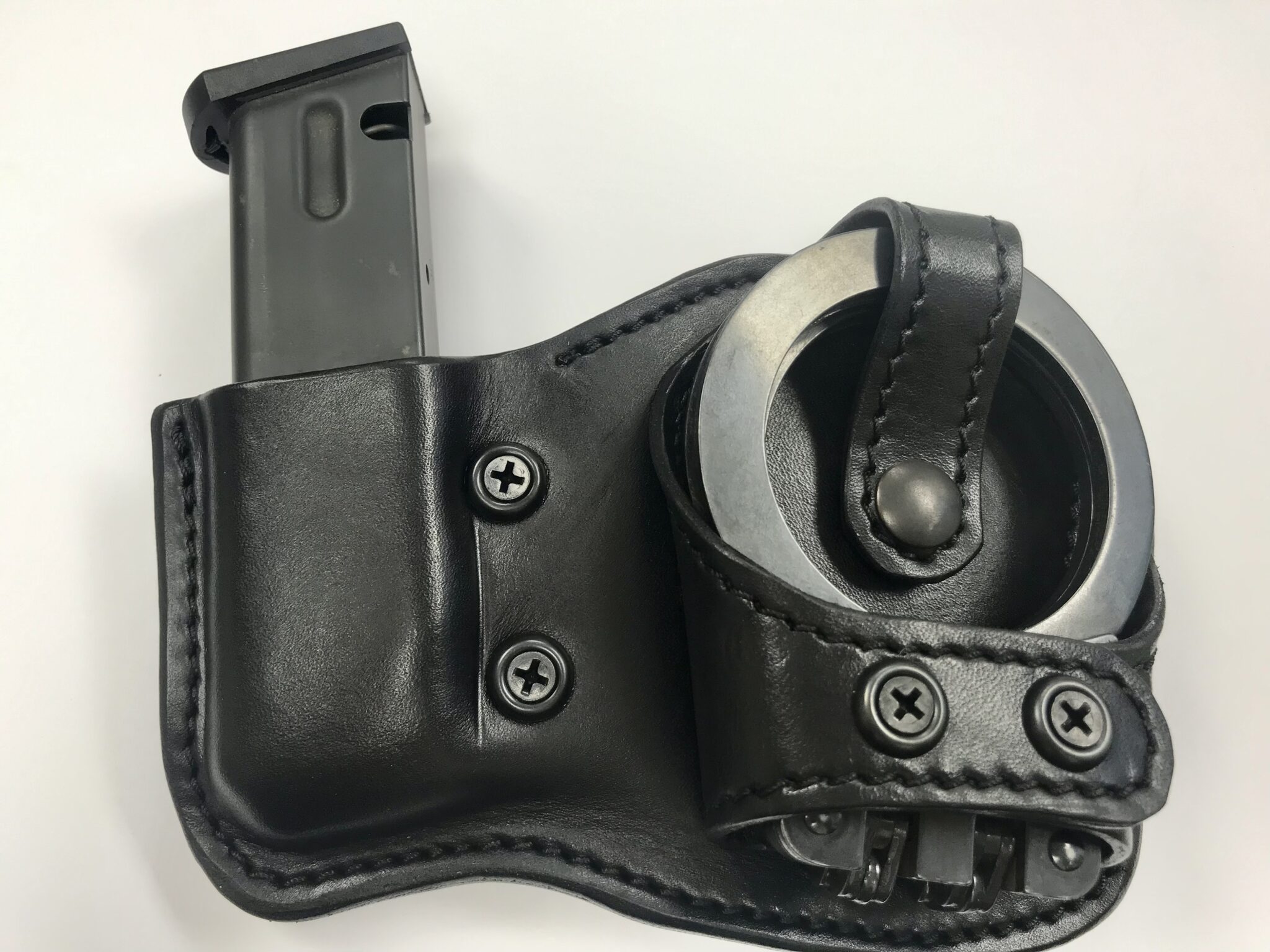 Handcuff/Magazine Combo Carrier (D-2) - MTR Custom Leather